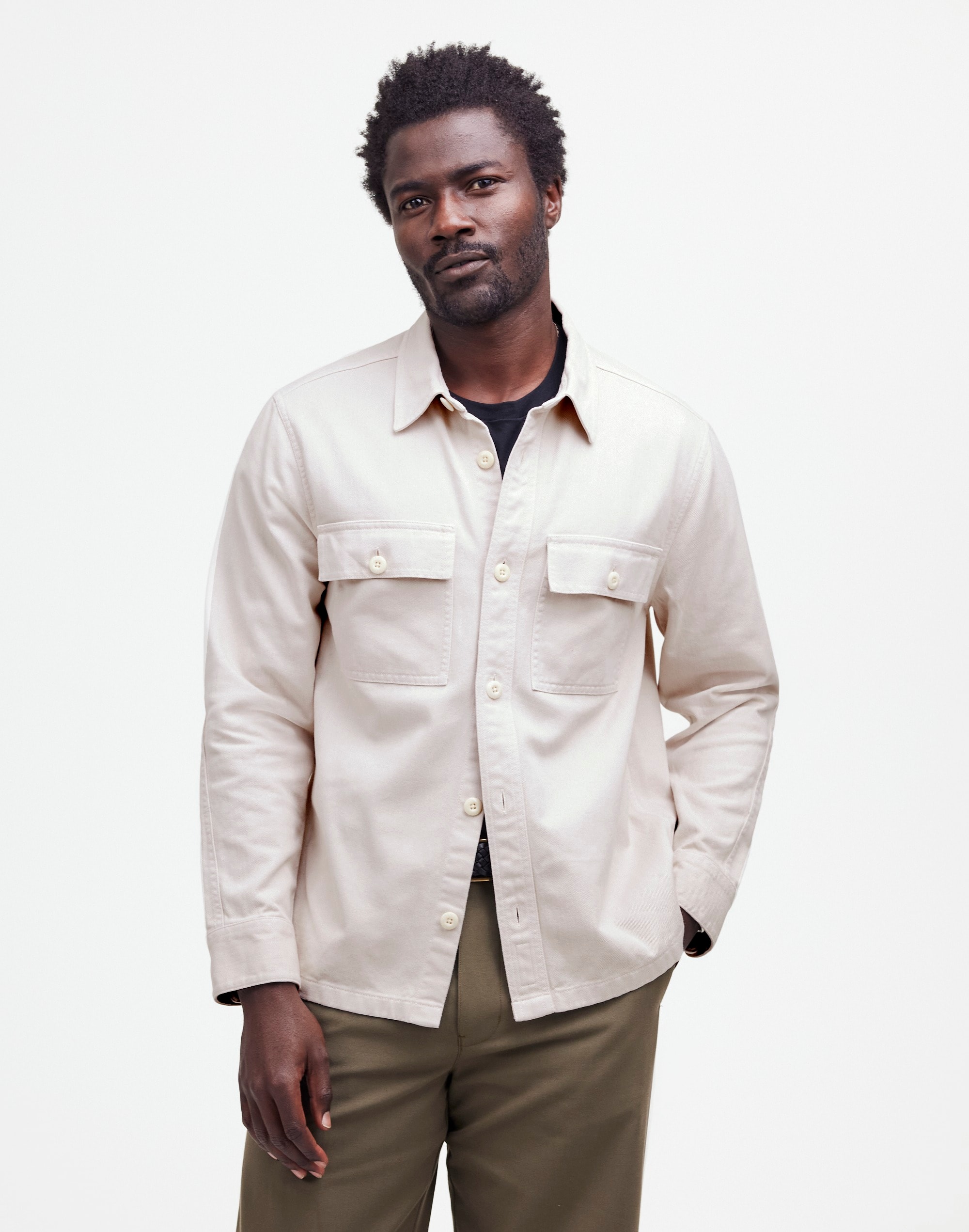 MADEWELL Garment-Dyed Straight-Hem Work Shirt